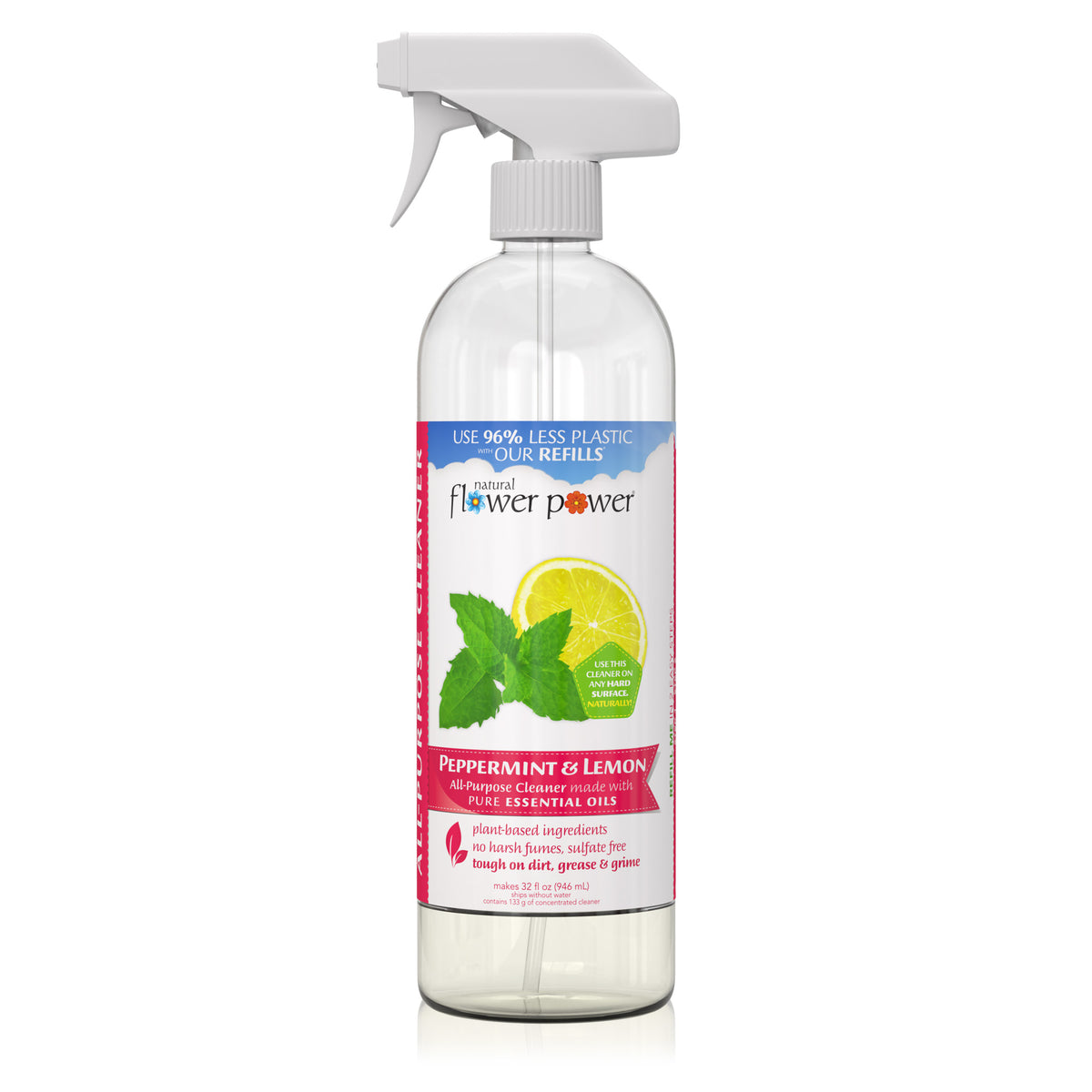Peppermint & Lemon Natural All-Purpose Cleaner (Concentrate Only ...